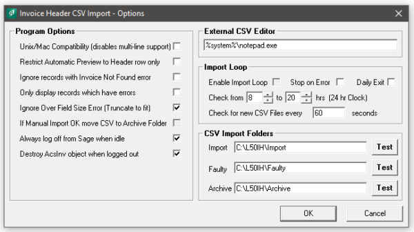 Update Sage 50 Invoice Header - Adept Invoice Header Add-On