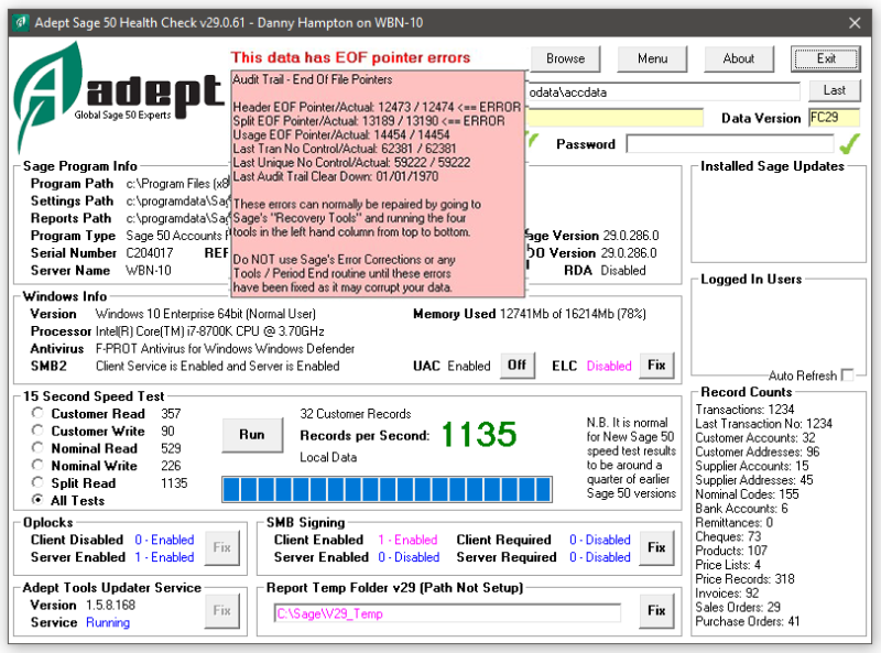 Slow Sage 50 - Sage 50 Issues? Check Data Errors or Warnings