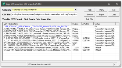 Import Data into Sage 50 - All Sage Transaction Types plus More